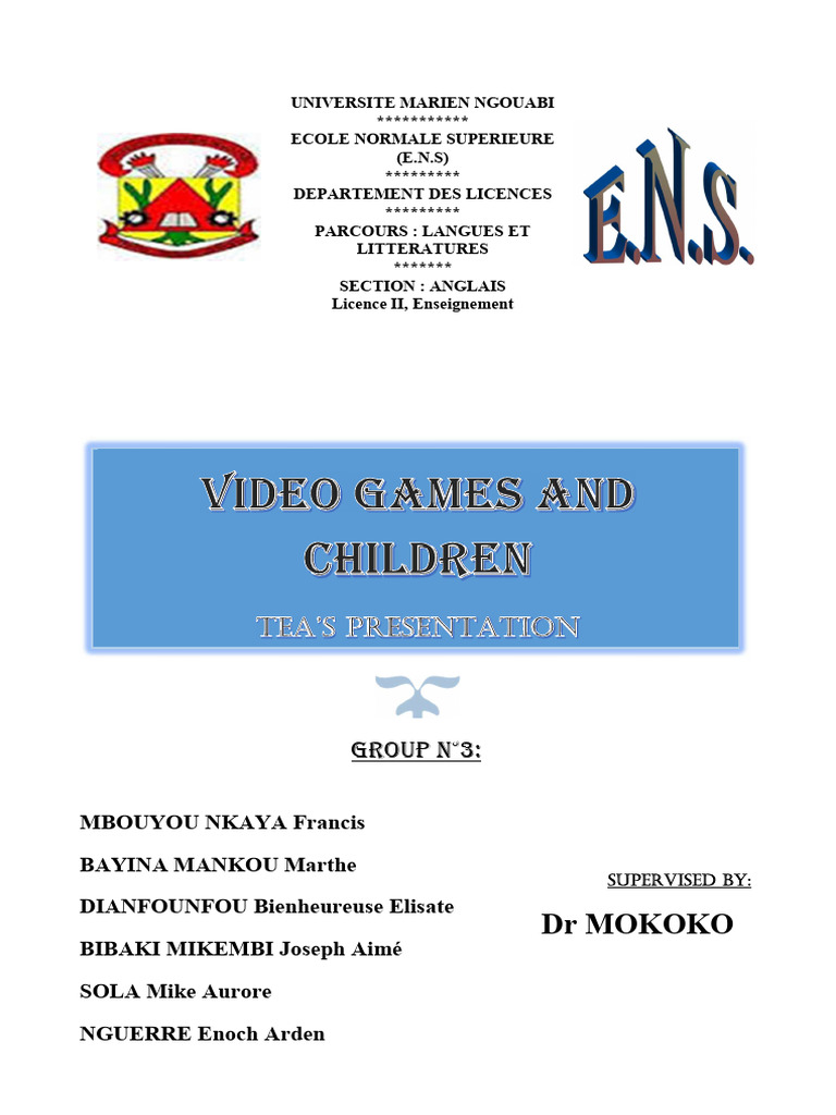 Videos Games and Children | PDF | Video Games | Video Game Consoles