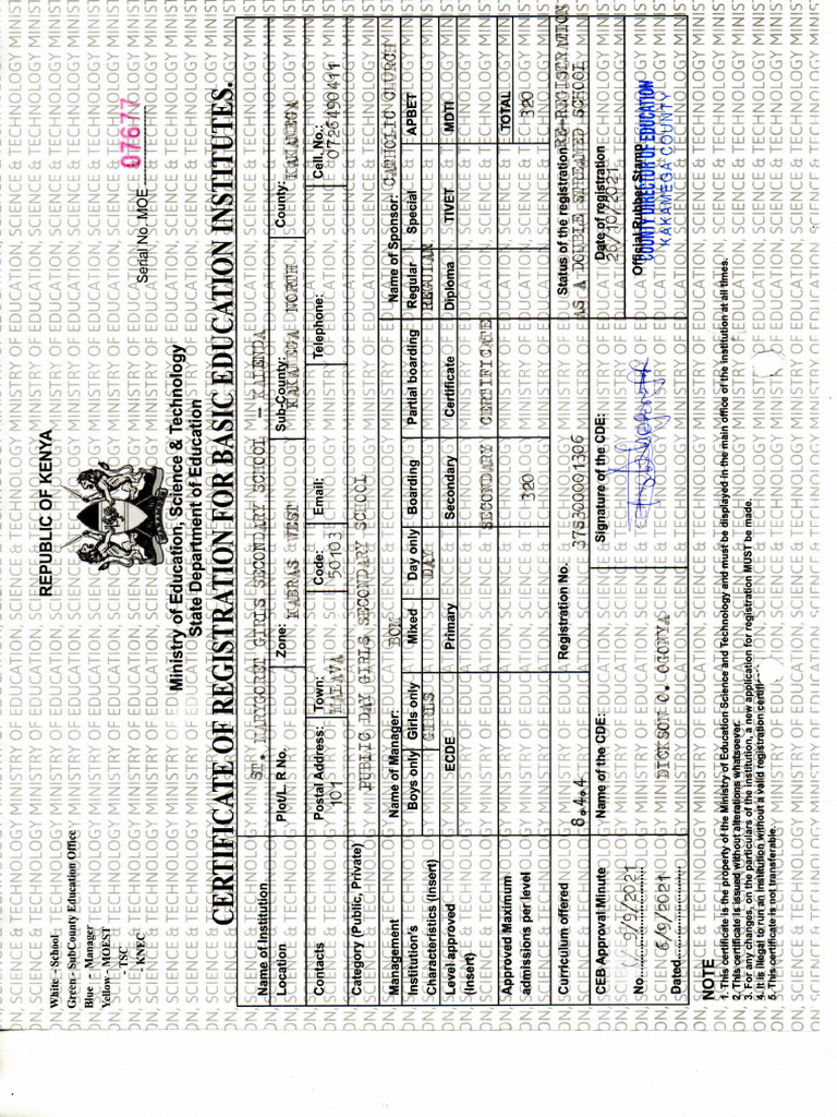 Institute Registration Certificate | PDF