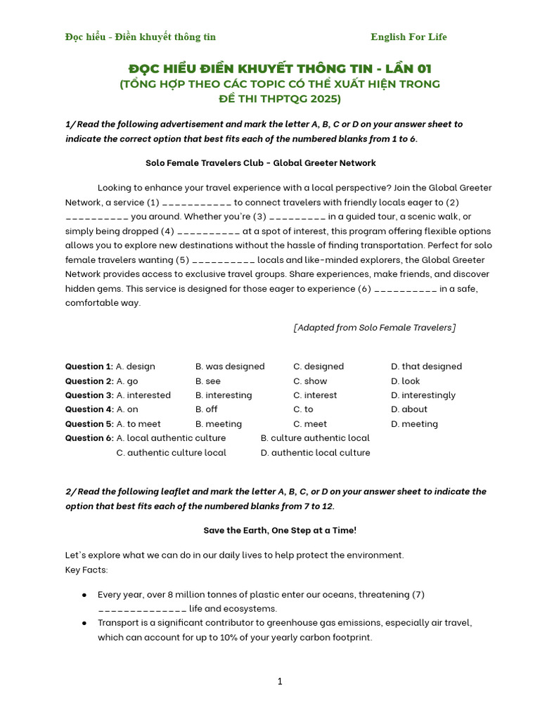 Reading Comprehension Practice for Exams | PDF