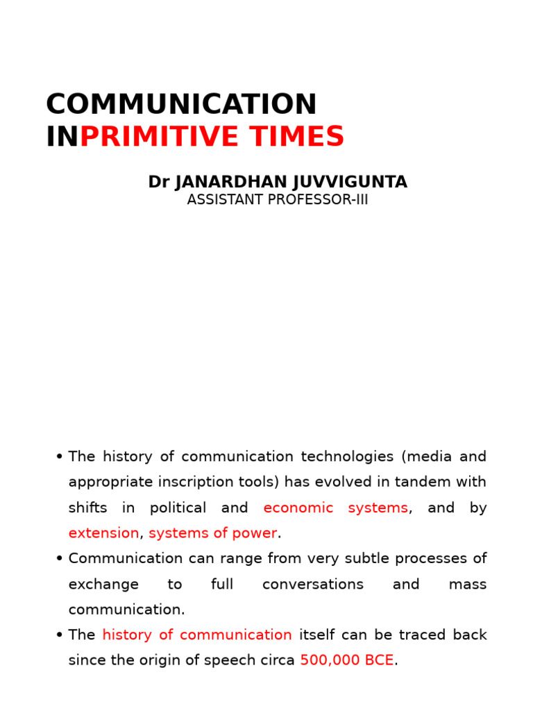 Communication in Primitive Times | PDF | Writing | Cuneiform