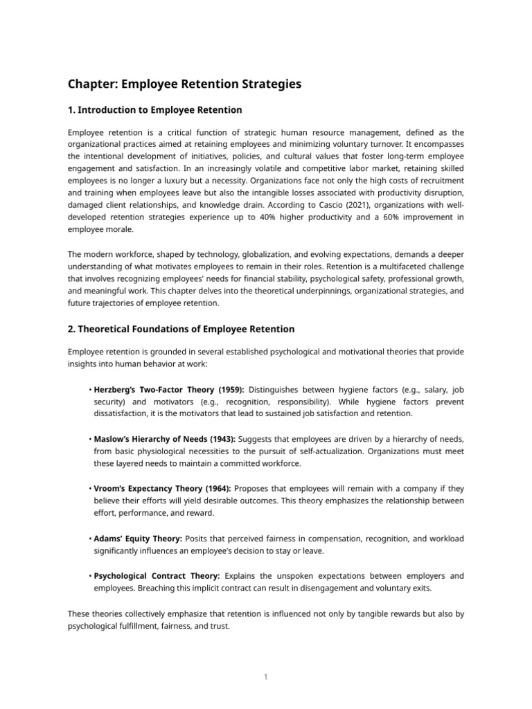 Employee Retention Strategies | PDF | Employee Retention | Employment