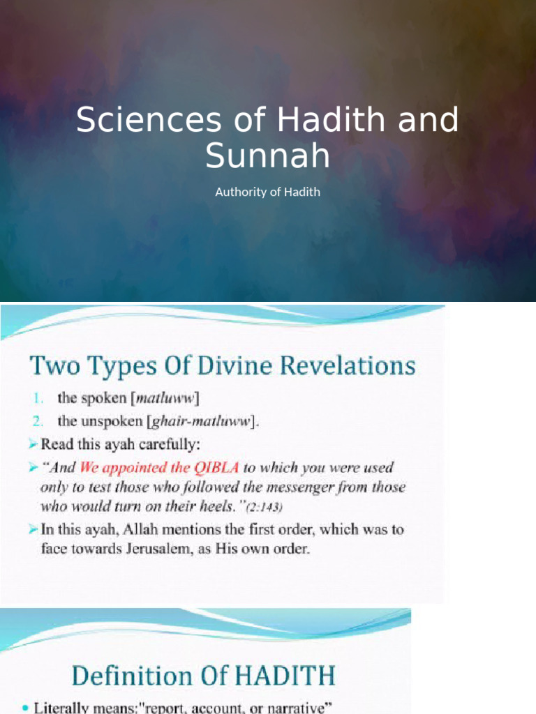 Sciences of Hadith and Sunnah | PDF