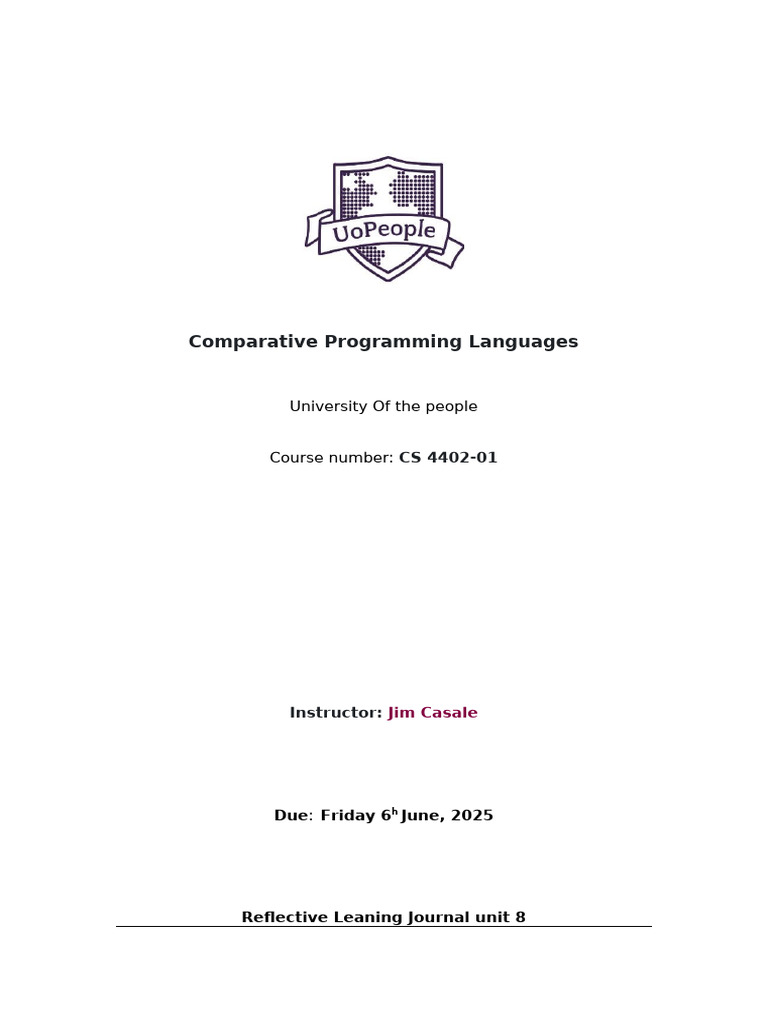 Comparative Programming Languages LJ | PDF | Computer Programming | Cognition