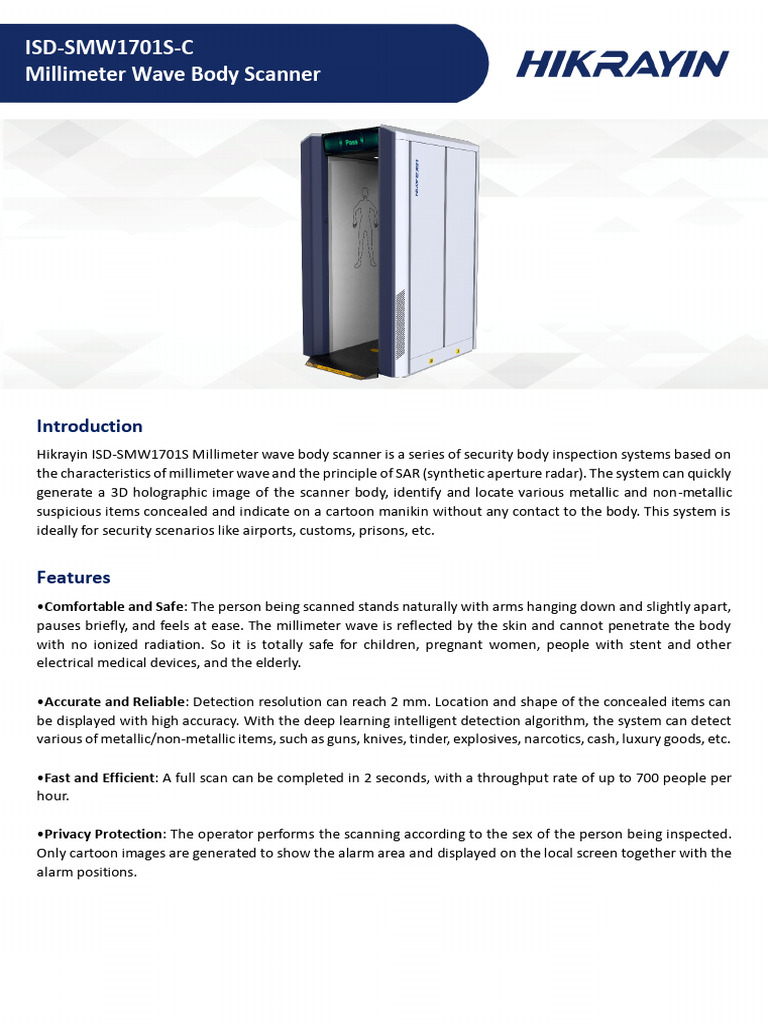 Millimeter Wave Body Scanner Overview | PDF | Extremely High Frequency ...