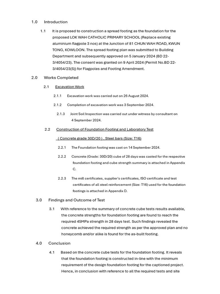 5374 Foundation Report of Footing - R 4 | PDF | Building Materials ...