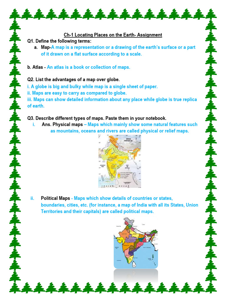 Locating Places On The Earth-1 | PDF | Map | Longitude