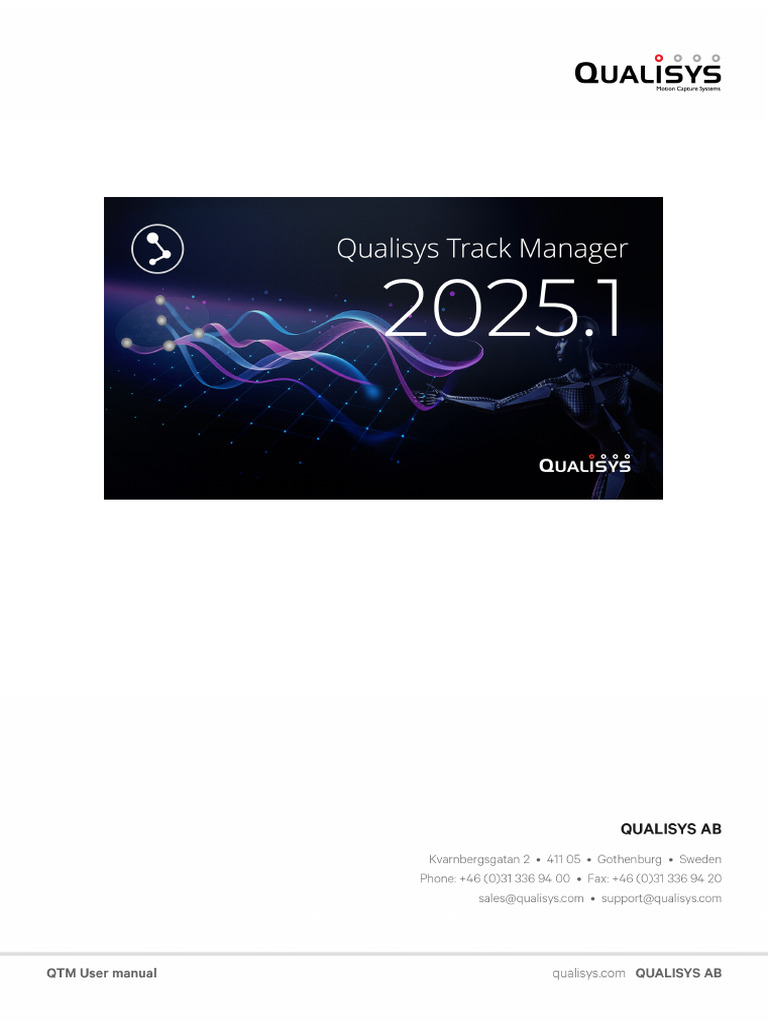 Qualisys Track Manager Manual 2025.1 | PDF | Window (Computing) | Camera