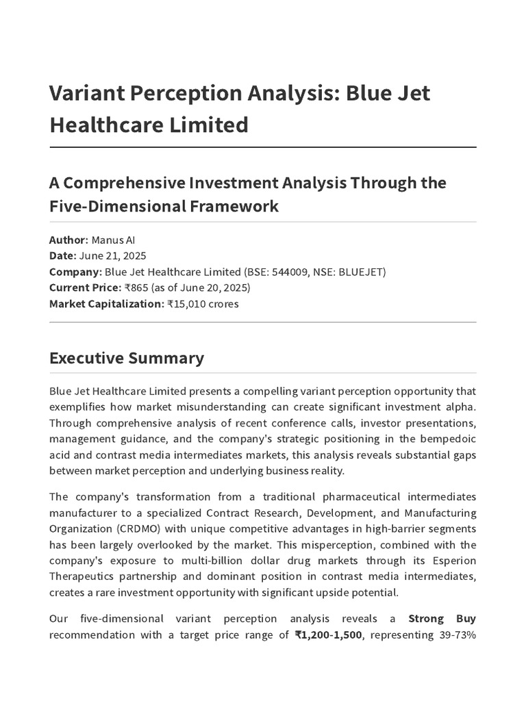 Blue Jet Variant Perception Analysis | PDF | Market (Economics) | Valuation (Finance)