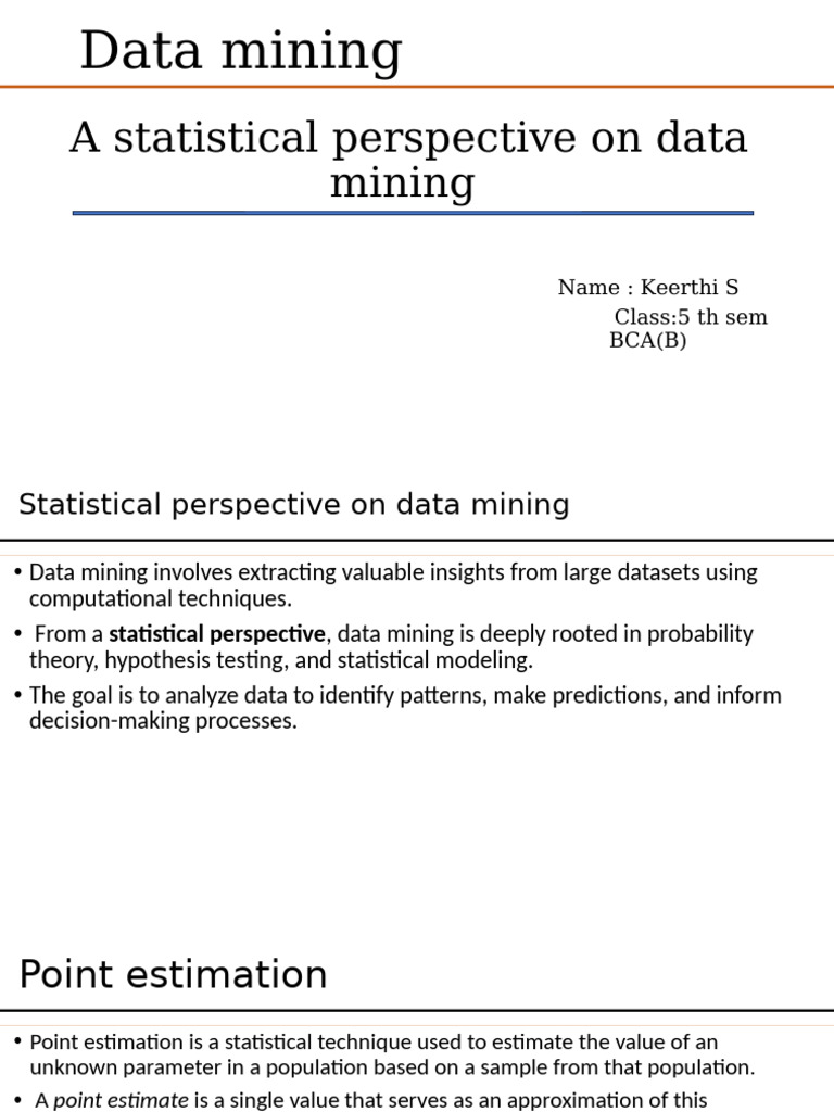A Statistical Perspective On Data Mining | PDF | Estimator | Mean Squared Error