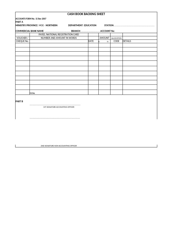 Backing Sheets Sample | PDF