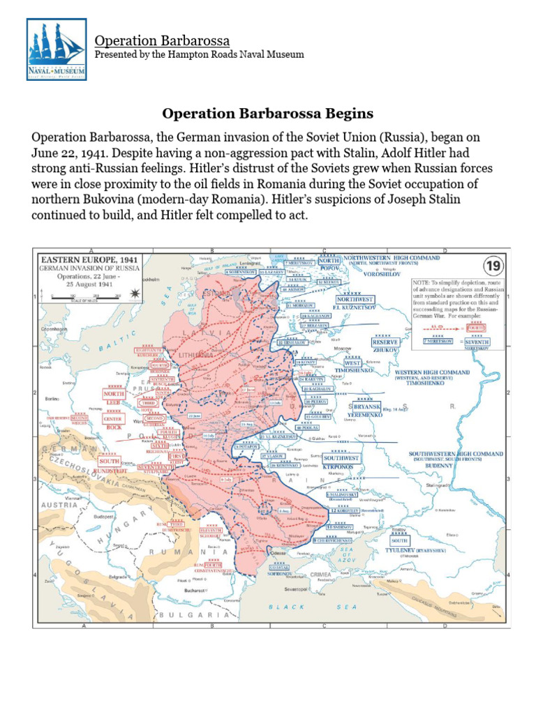 Operation Barbarossa Background | PDF | Operation Barbarossa | Eastern ...