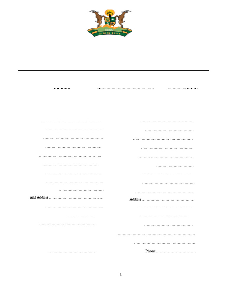 Postgraduate Application Form | PDF