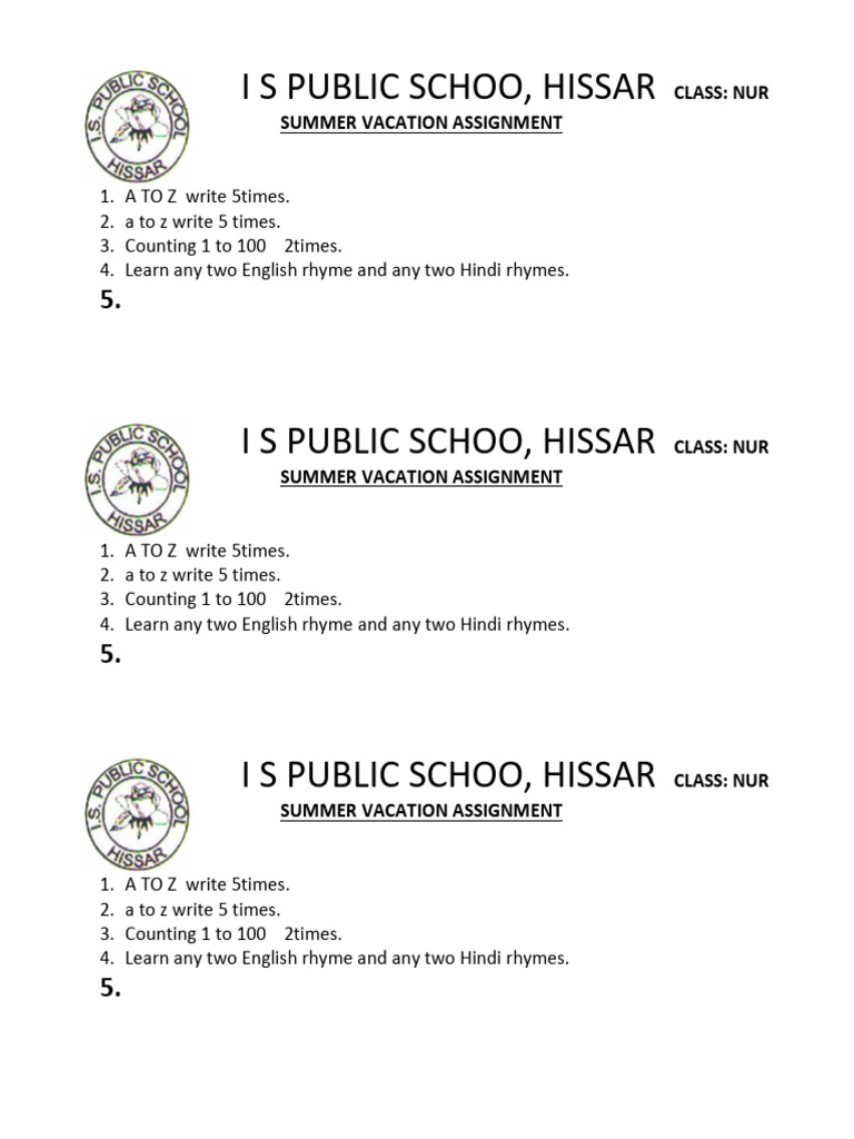 Summer Vacation Home Work | PDF | Division (Mathematics) | Numbers