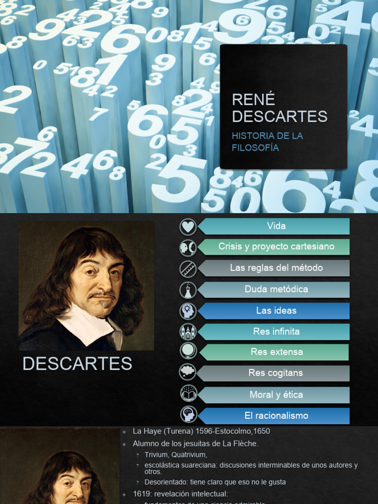 Filosofía de Descartes: Método y Duda | PDF | René Descartes | Existencia