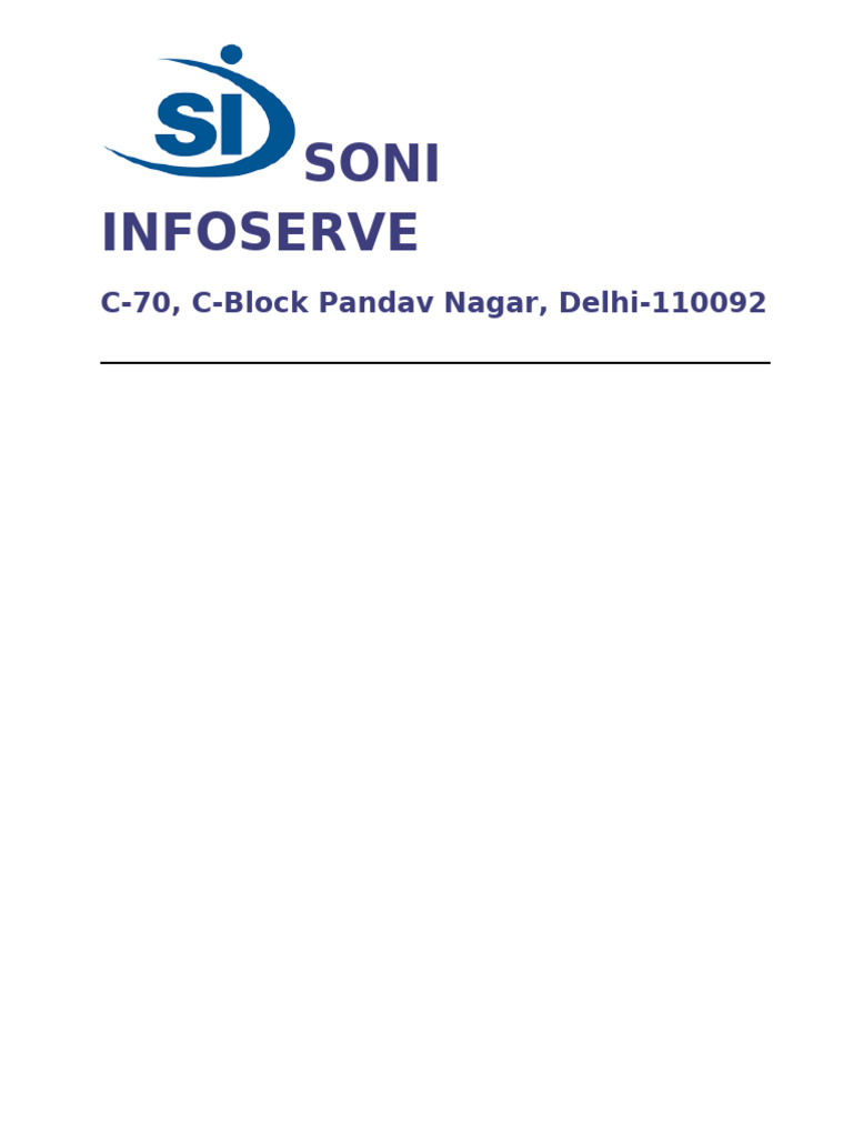 Soni Infoserve | PDF