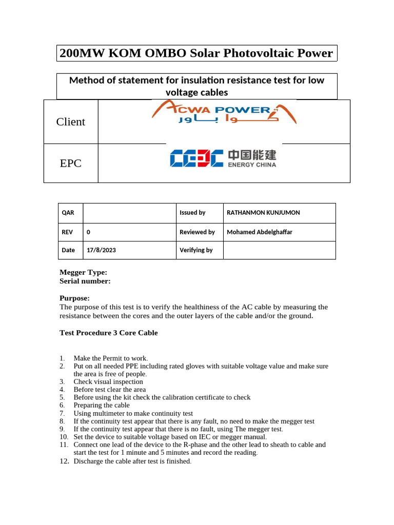 KOM-PVB-FQE-MS-TLV-001-0 - Method of Statement For Insulation ...