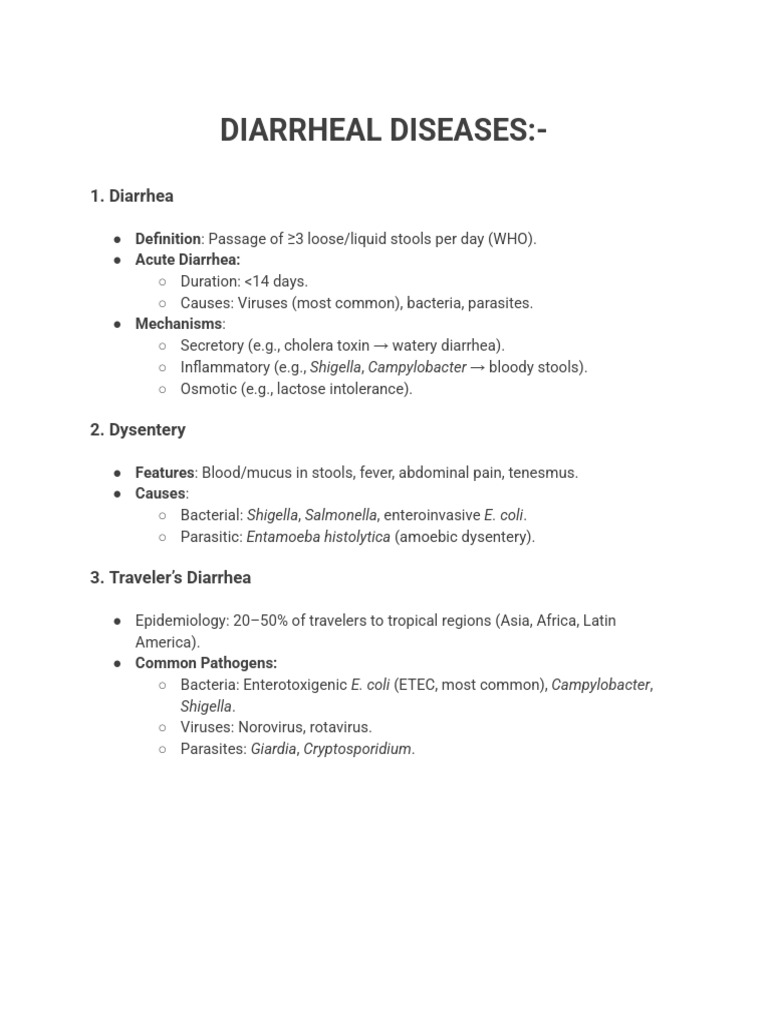 Understanding Diarrheal Diseases and Pathogens | PDF | Diarrhea ...