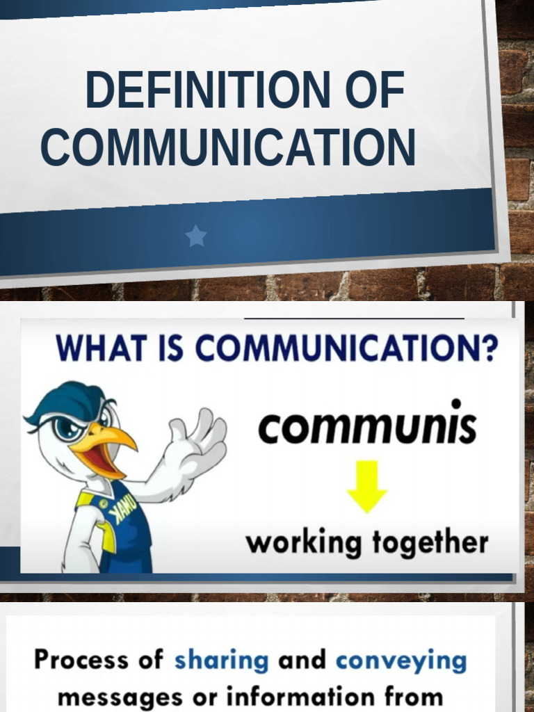 Definition of Communication | PDF