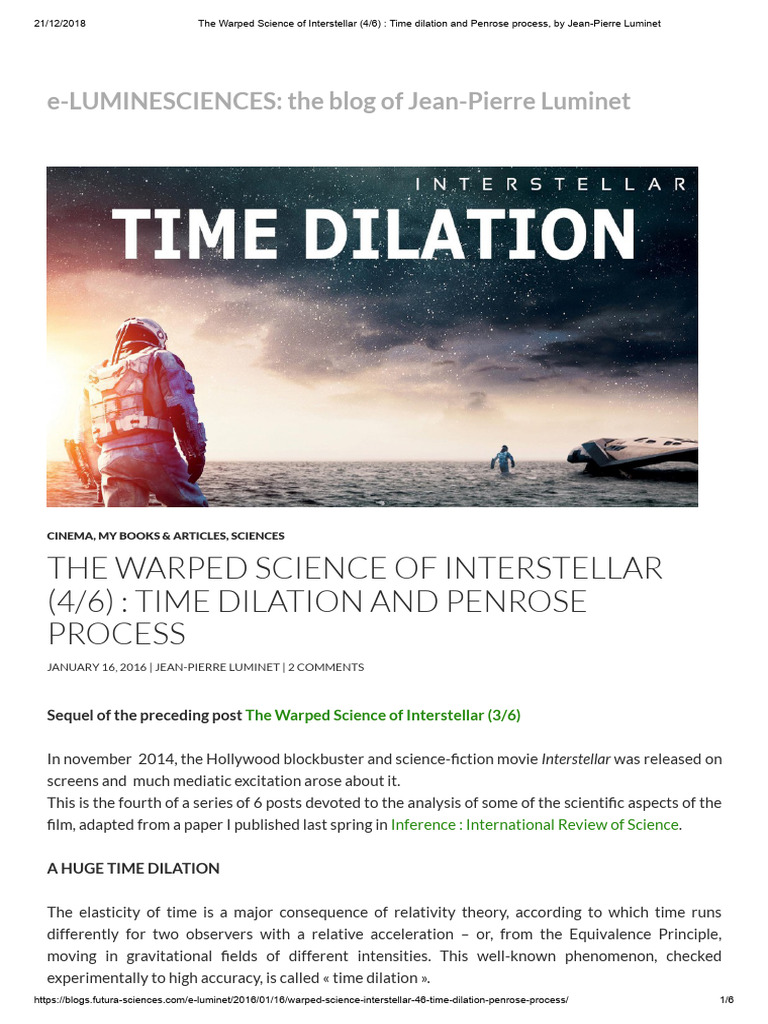 The Warped Science of Interstellar (4 - 6) - Time Dilation and Penrose ...