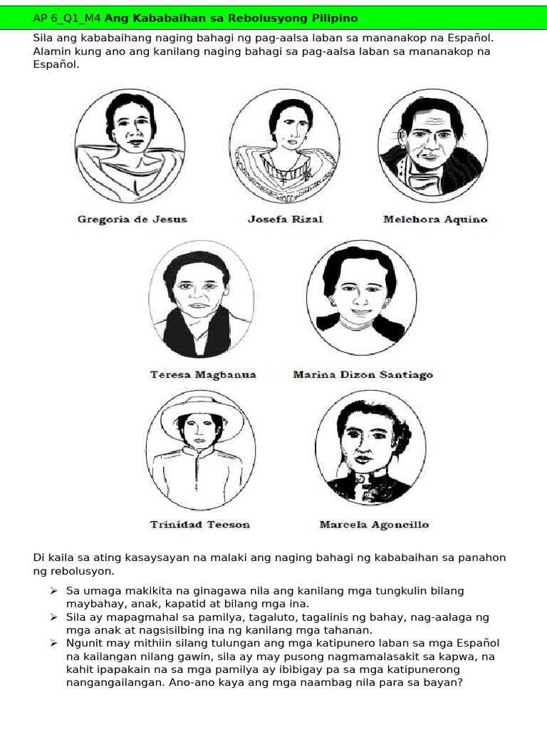 AP 6 Module 4 Kababaihan | PDF