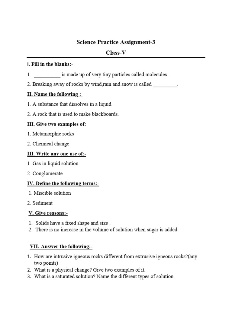CBSE Class 5 Science - Revision | PDF