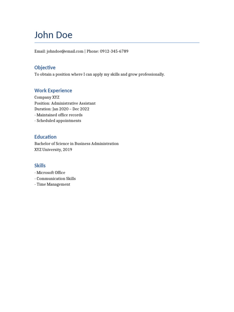 Resume Template | PDF