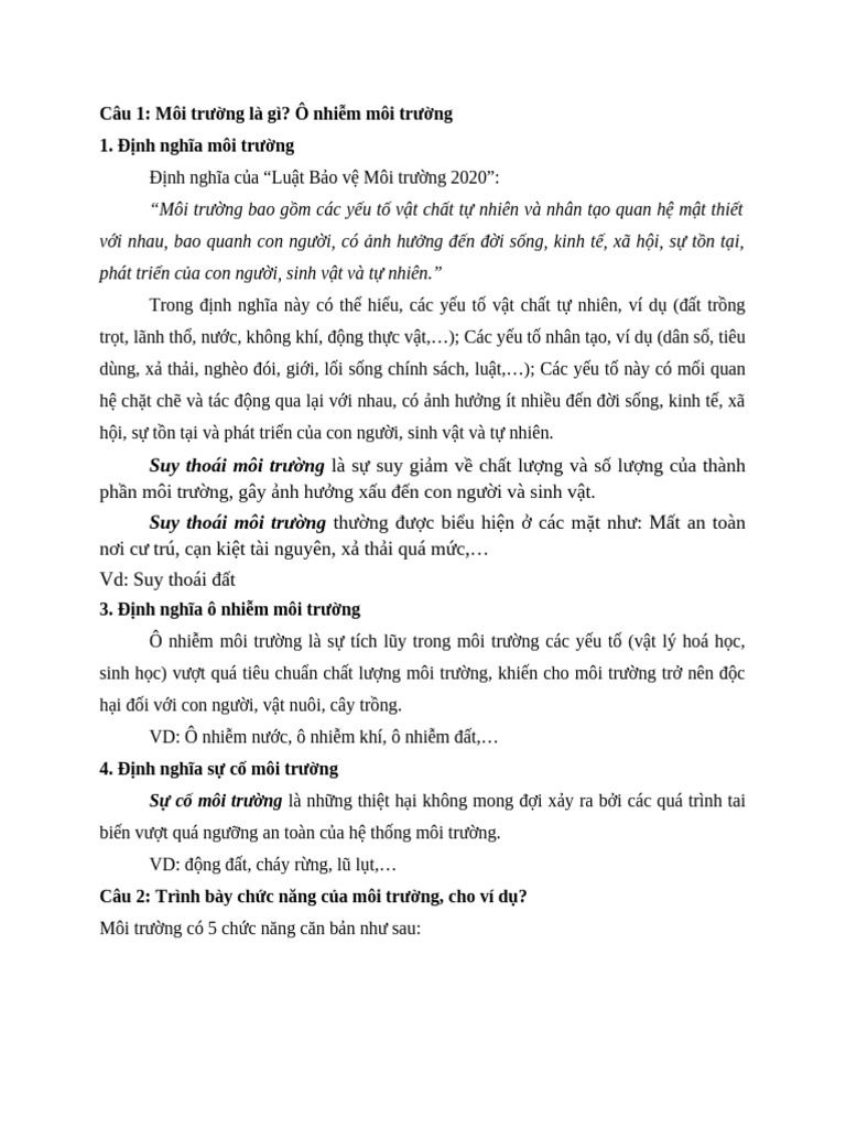 Đề Cương MTPT | PDF