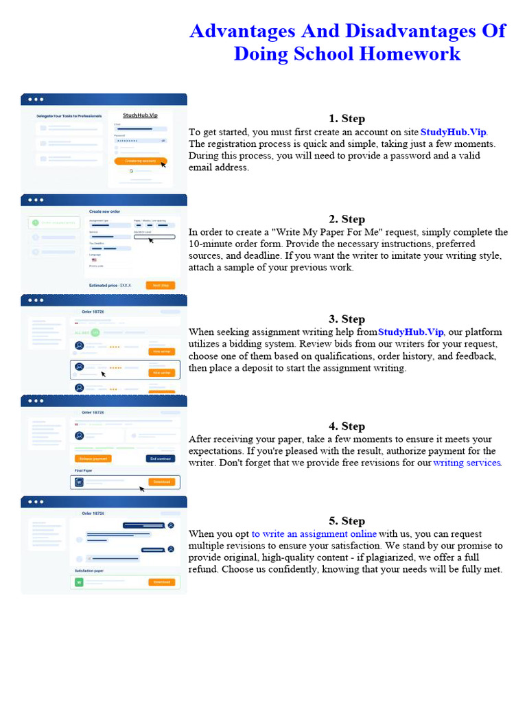 Advantages and Disadvantages of Doing School Homework | PDF ...