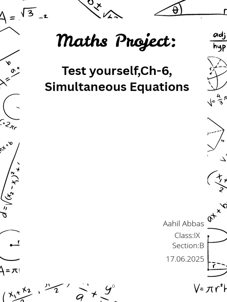 Black and White Minimalist Math A4 Blank Page A4 Document | PDF
