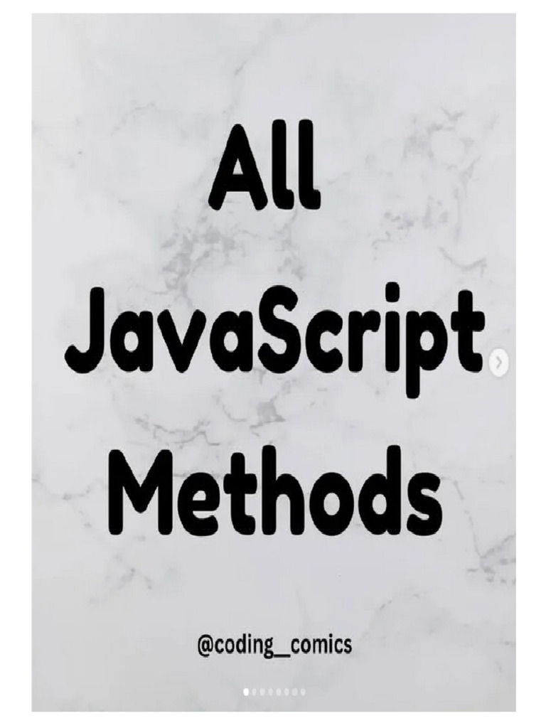 All Java Script Methods | PDF
