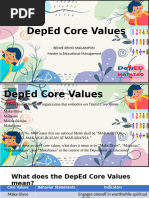 Deped Core Values | PDF | Value (Ethics) | Social Institutions