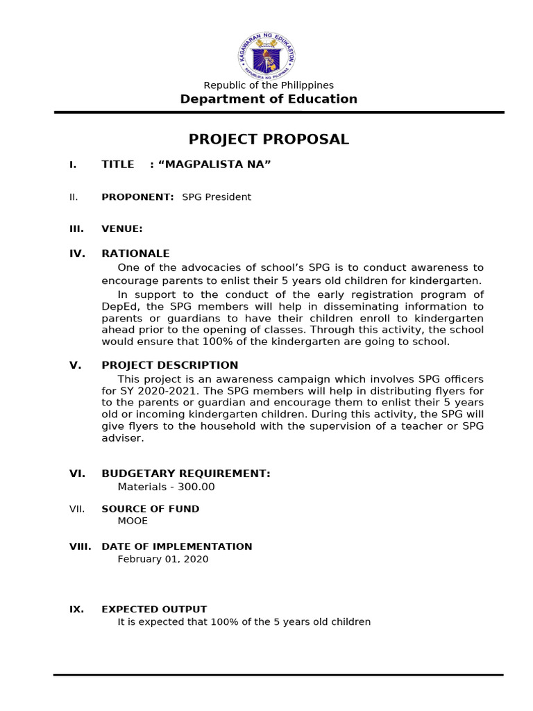 SPG-PROJECT PROPOSAL - Libro Mo | PDF