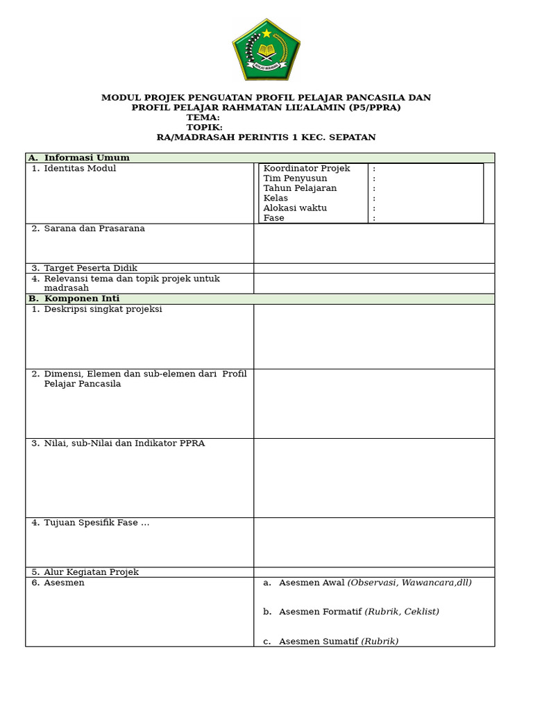 Modul Projek Penguatan Profil Pelajar Pancasila Dan | PDF