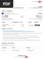 IndiGo Flight Ticket Sample 2025 | PDF