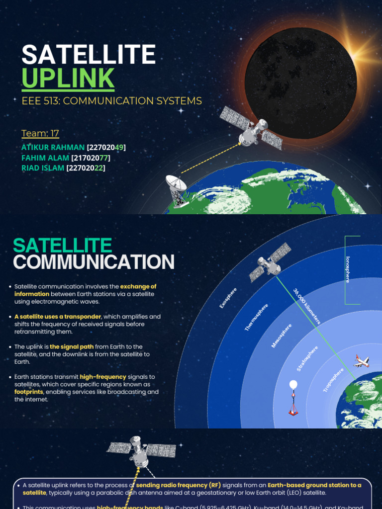 UPLINK - Communication System | PDF | Communications Satellite ...
