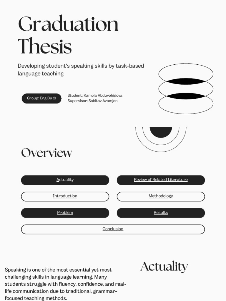 Thesis Defense Presentation in White and Black Modern Minimal Style ...