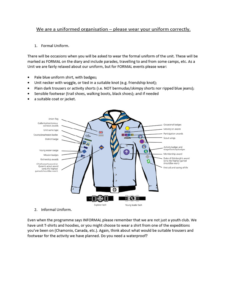 Uniform For Explorer Sea Scouts | PDF