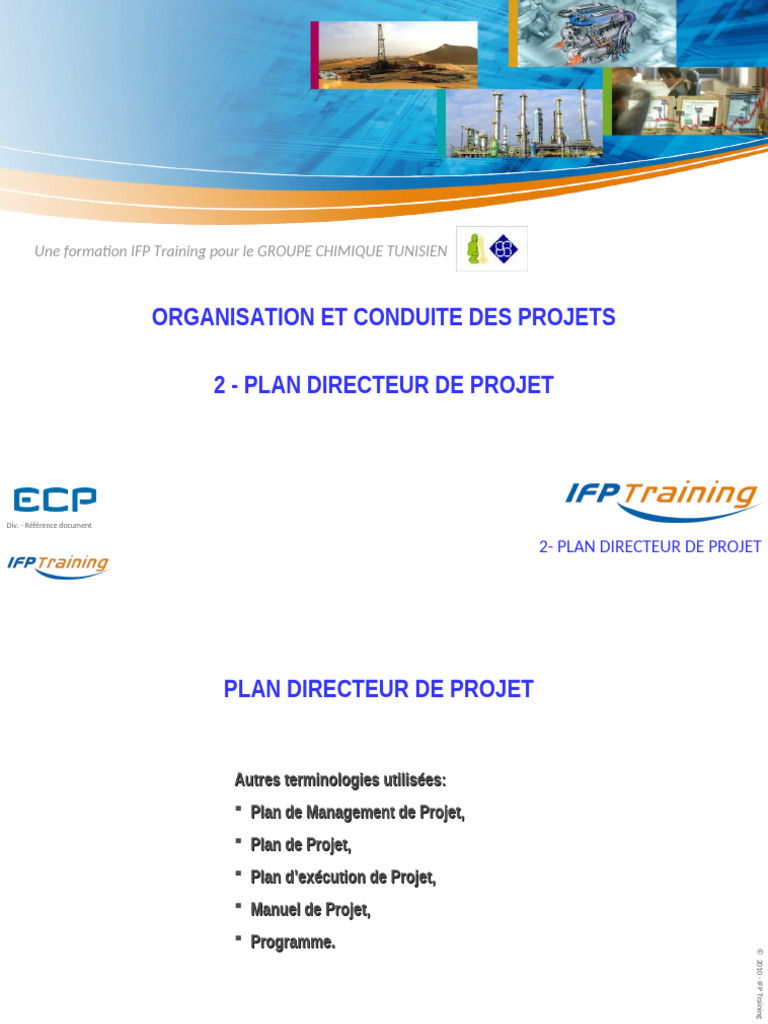 Plan Directeur de Projet IFP Training | PDF | Gestion de projet | Business