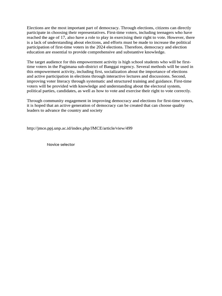 Elections Are The Most Important Part of Democracy | PDF