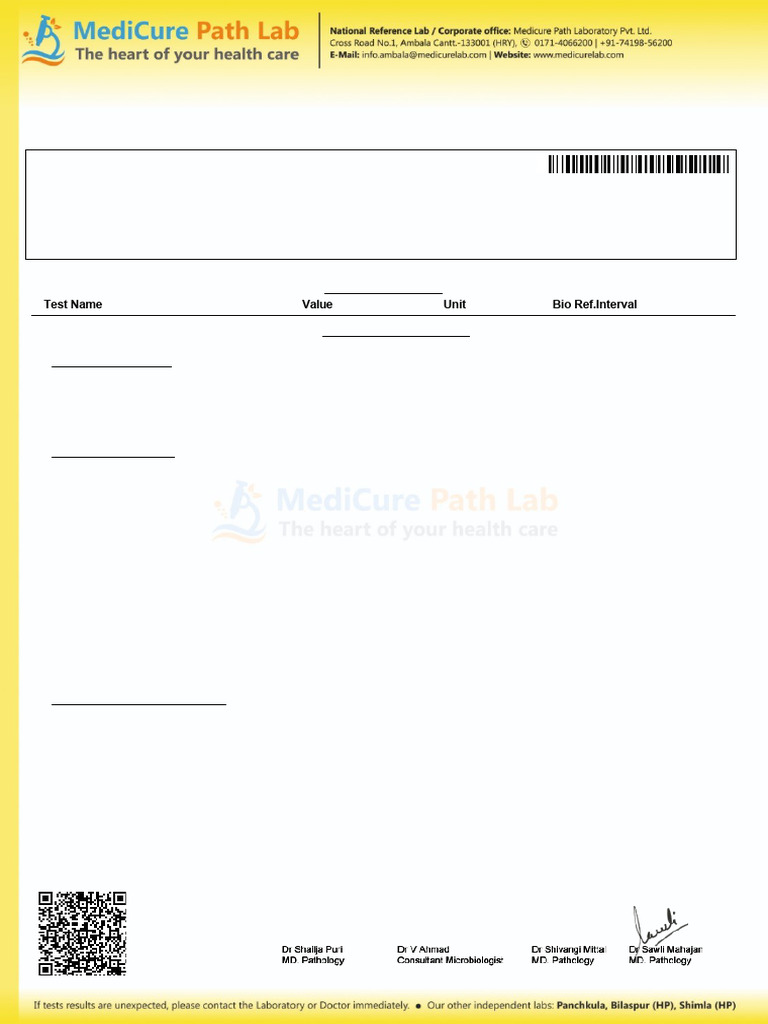 Labreportnew (14) - 250327 - 115518 | PDF | Medical Specialties ...