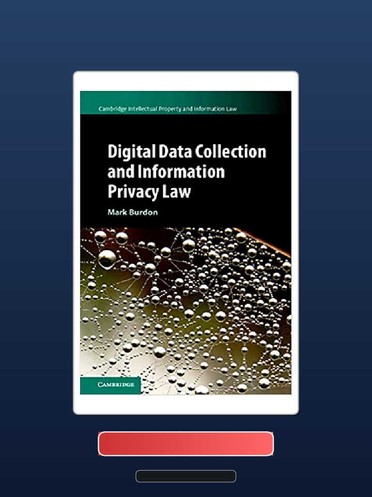 Verified PDF Download Digital Data Collection and Information Privacy Law by Mark Burdon Ebook ...
