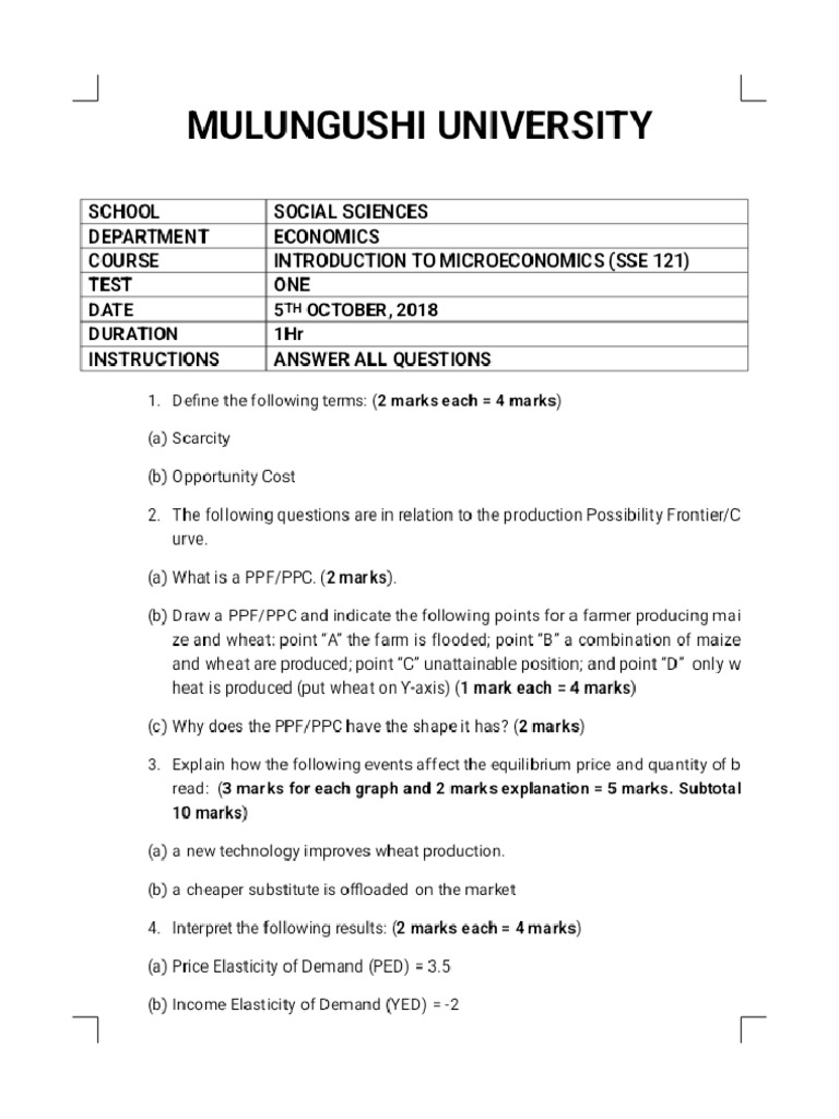Micro Past Papers (1) - Phoenix | PDF
