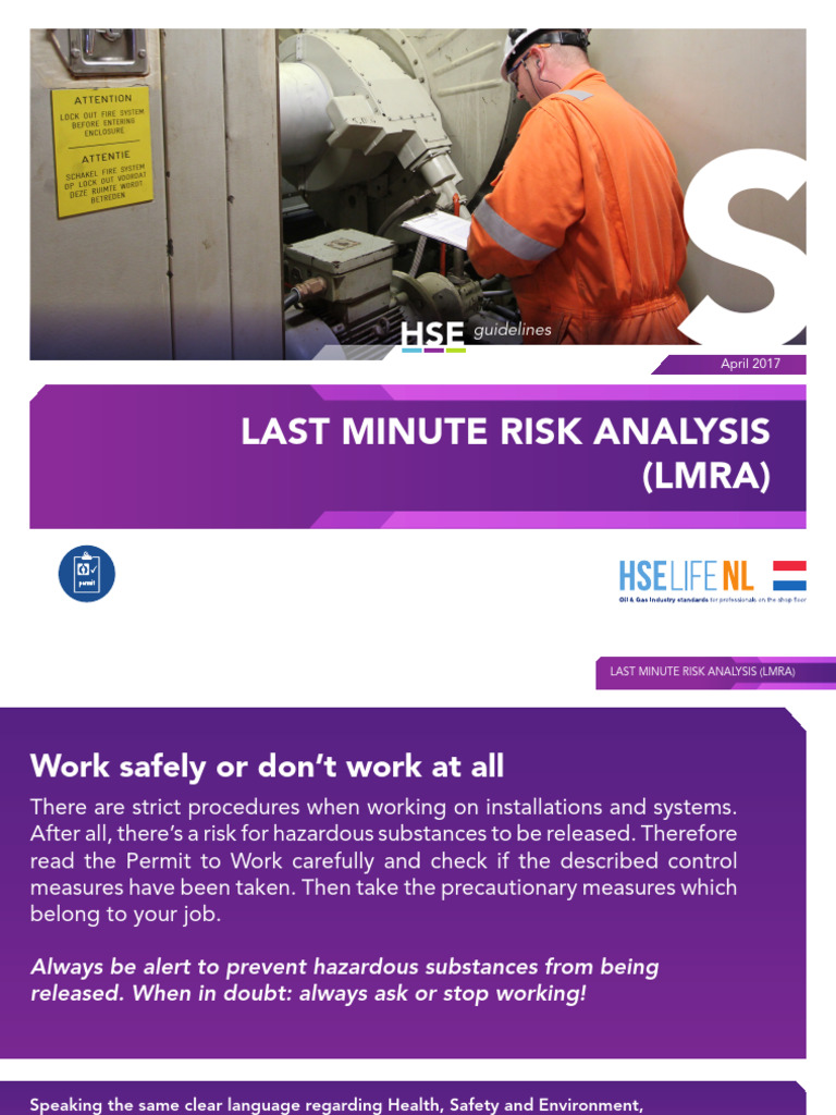 Last Minute Risk Analysis (LMRA) | PDF | Risk | Risk Management
