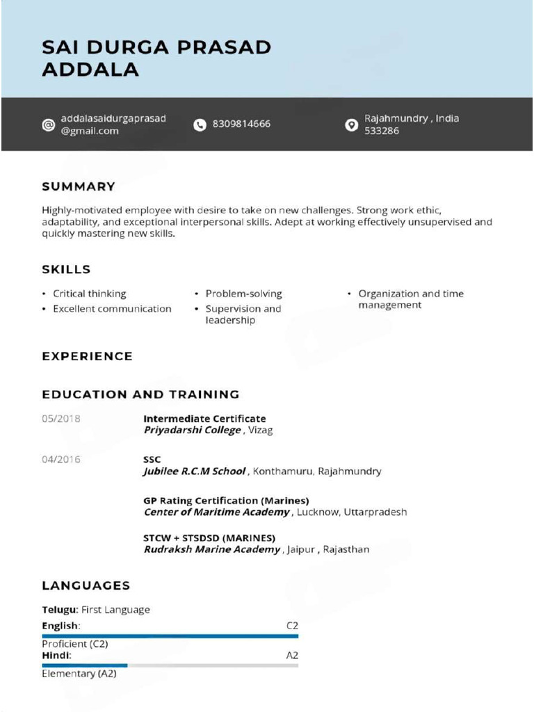 Sai Resume PDF | PDF