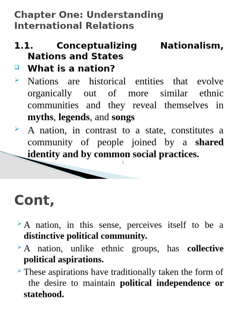 Nationalism and International Relations Explained | PDF | Polarity ...