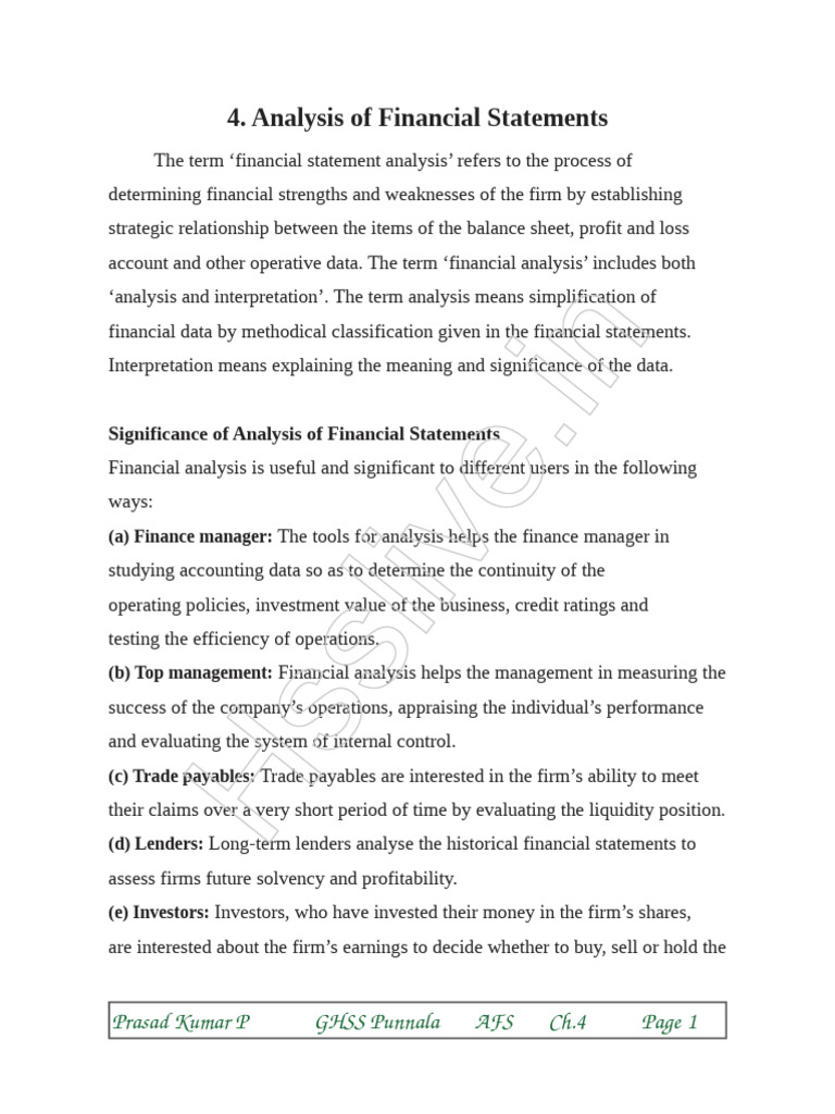 Hsslive Xii Afs CH 4 Analysis of Statements | PDF