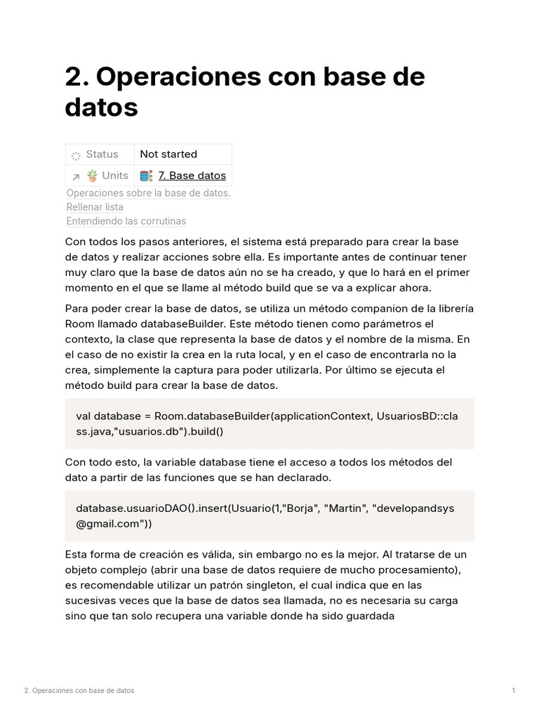 Operaciones Con Base de Datos | PDF | Hilo (Computación) | Bases de datos