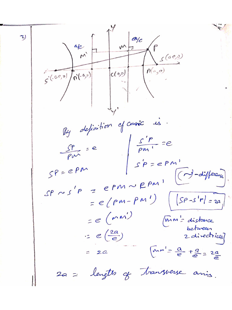 Transverse Axis Length Proof | PDF