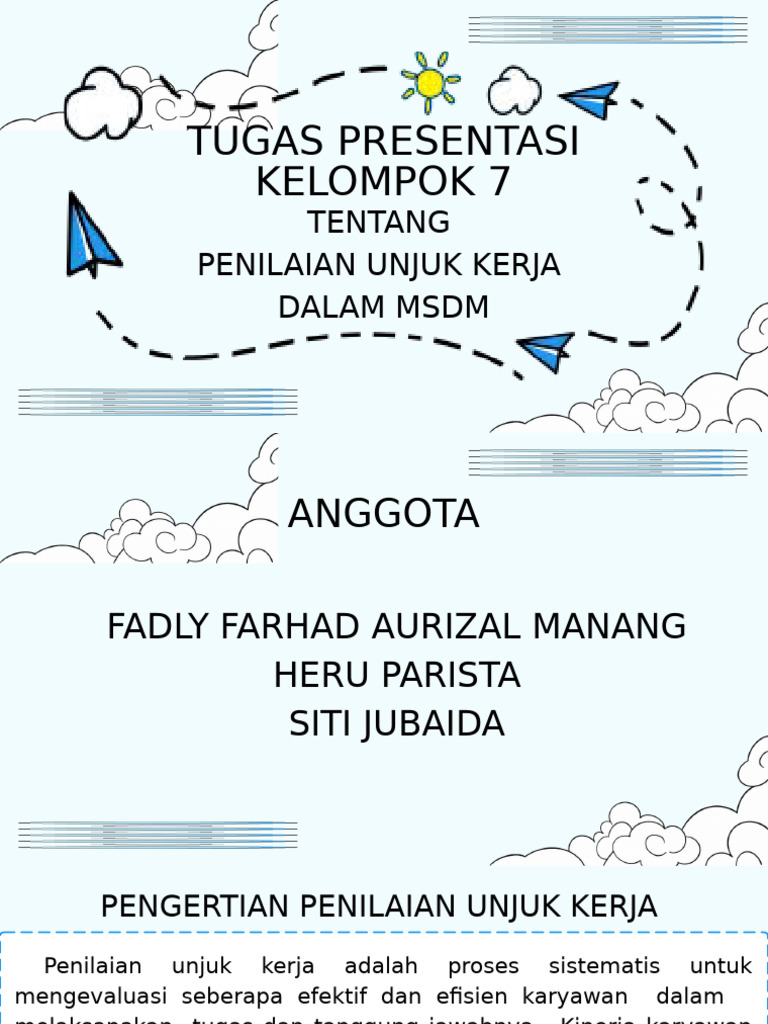 Pppt Kelompok 7 Penilaian Unjuk Kerja | PDF