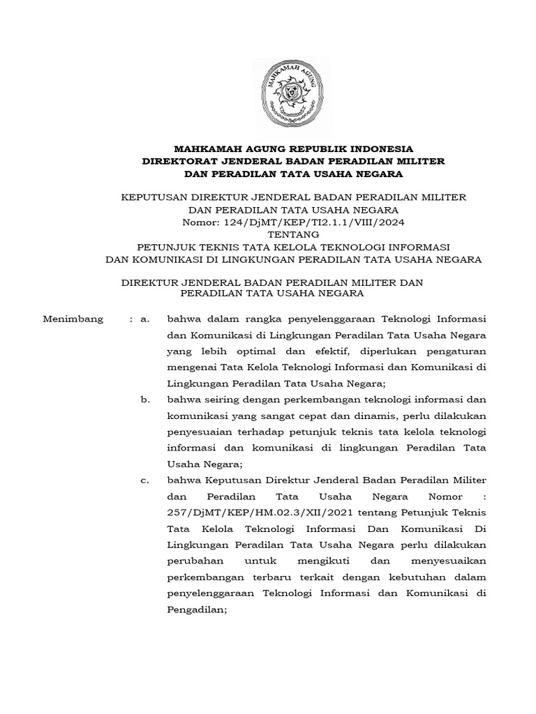 Fix 080824 2024 SK Juknis Tiktun r5 Perbaikan Sign | PDF